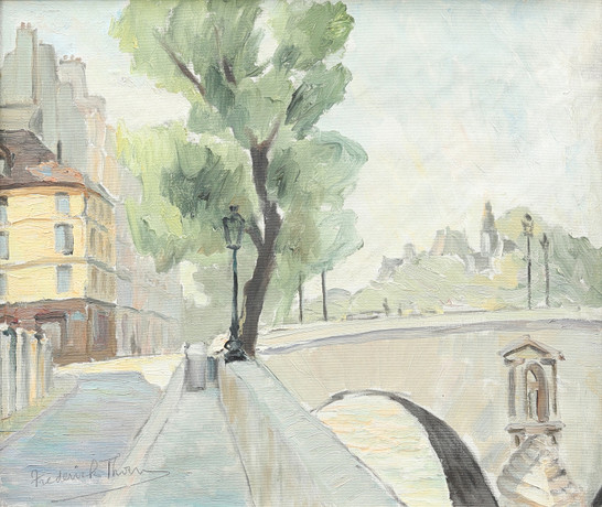 FRÉDÉRIC THIERY (FRANKRIKE, 1900-TAL). Motif from Paris, oil on canvas ...