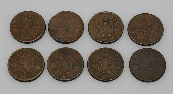 COIN, 8 pieces, 2 öre SM, Fredrik I, 1840s. Coins, Medals & Stamps ...