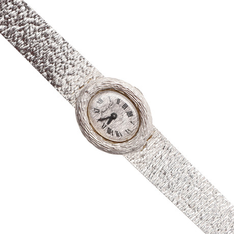 A LADY'S 18CT WHITE GOLD WRISTWATCH BY BUECHE-GIROD. Clocks & Watches ...