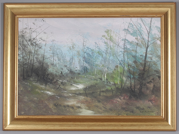 LARS ERIKSSON. Vid bäcken, olja på duk, signerad. Konst - Måleri ...