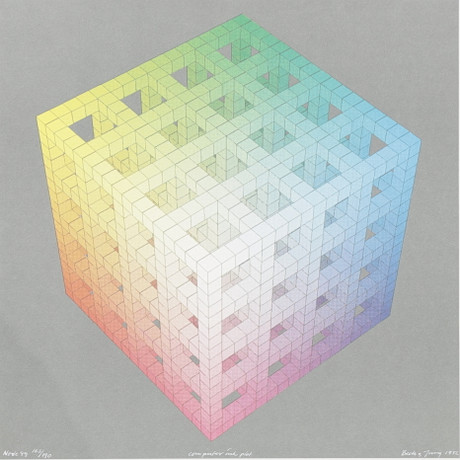 BECK & JUNG. "Node 49", Computer Ink Plot, signerad och numrerad 163/ ...