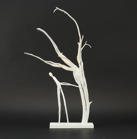 MARIA VILDHJÄRTA skulptur, trä, "Flickan och trädet". Konst - Skulptur ...