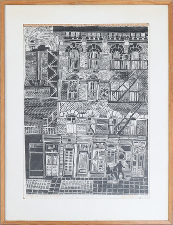 CLAES FOLCKER. Linoleumprint, signerad, New York 1970. Konst - Grafik ...