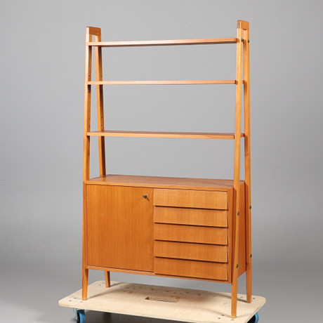 GILLIS LUNDGREN. BOKHYLLA med underskåp,teak "Tema", IKEA, 1950/60-tal ...