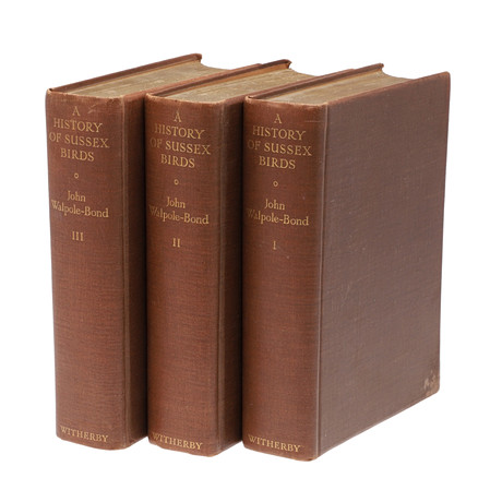 JOHN WALPOLE-BOND. En historia om Sussex Birds, 3 vol, 1938. Böcker ...