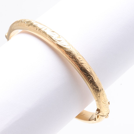 ARMBAND, stelt, 18K guld. G. Dahlgren, Malmö, 1948. Vikt ca 12,4 gram ...