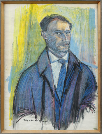INGVAR OLSON. Portrait, pastel, signed. Art - Paintings - Auctionet