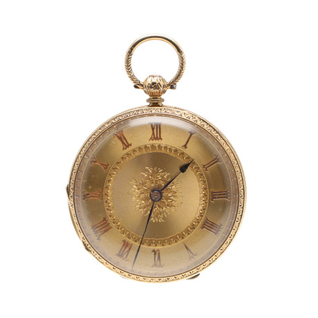 AN 18CT GOLD OPEN FACED POCKET WATCH. Clocks & Watches - Pocket & Stop ...