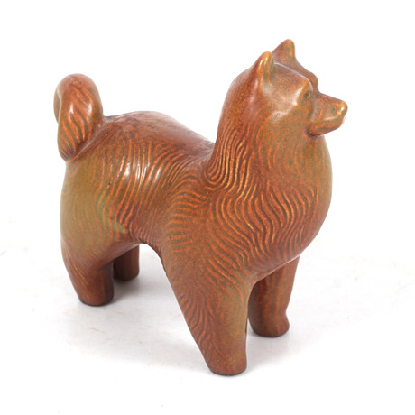 MARI SIMMULSON. Figurin, Spetshund, stengods, Gustavsberg. Keramik ...