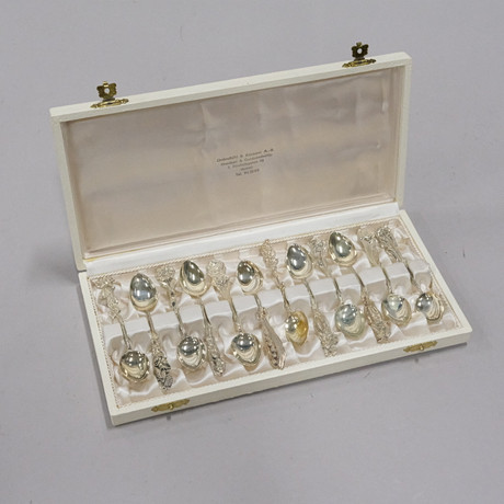 TOLV SKEDAR, SILVER, FLORA, GEWE, MALMÖ 1960-TAL. Silver & Metall ...