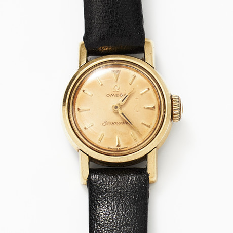 OMEGA, “Seamaster”, wristwatch, gold on steel, manual winding, plastic ...