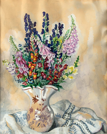 MARIA LANGER-SCHÖLLER (1878-1969). Bodegón con dedal y acónito. Arte ...