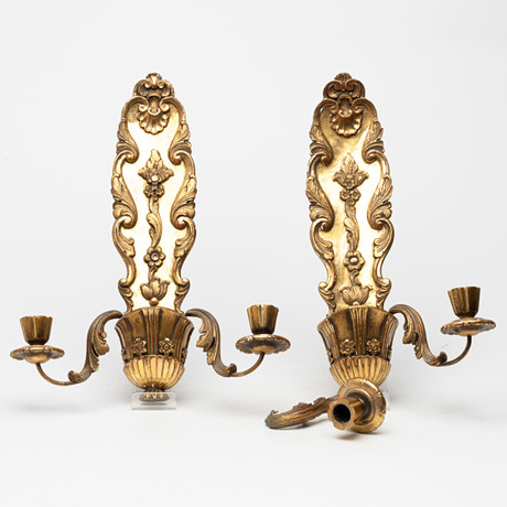 A pair of classic gilt wall appliques, 1920s. Lighting & Lamps - Other ...