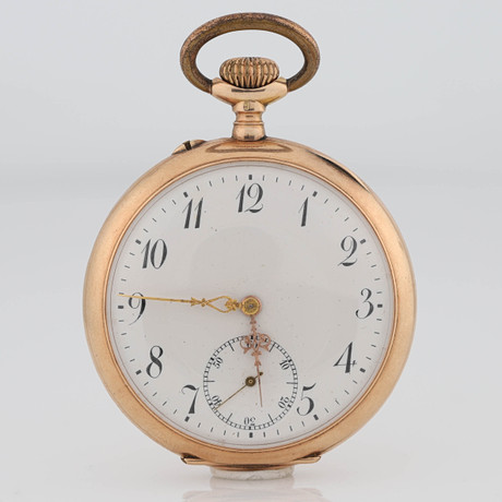 A 14k gold MERMOD FRERES pocket watch, hand-commissioned, first part of ...