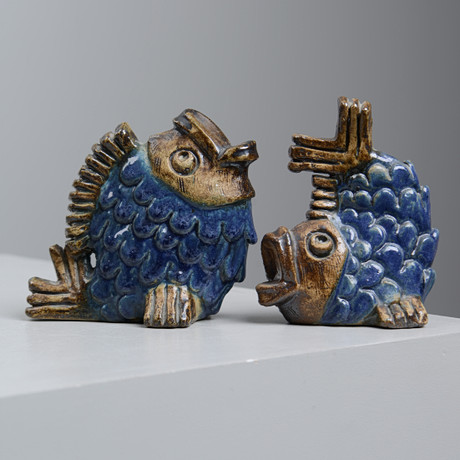 WILLY FISCHER. Two Fischer stoneware figurines, 1970s. Ceramics ...