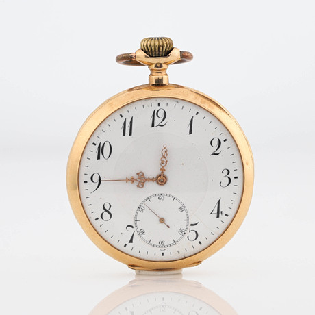 A Swiss pocket watch, 18k gold, hand-commissioned, anchor passage ...