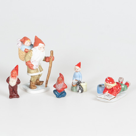 TOMTAR. 5 st, Jenny Nyström mm. Keramik & Porslin - Europeiskt - Auctionet