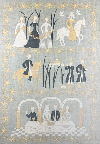 GOCKEN JOBS. VÄGGBONAD, "Bröllop". Konst - Övrigt - Auctionet