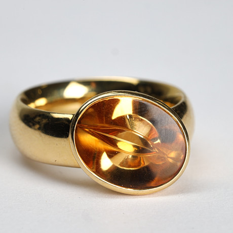 KIM BUCK (DENMARK, BORN 1957). Ring 'Nordic Summer Light', in 18K gold ...