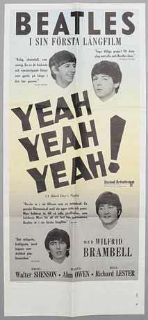 THE BEATLES. THE NUMBERED BIO POSTER FOR THE BEATLES' FIRST FEATURE ...