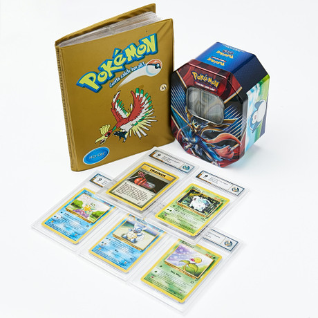 POKÉMON CARDS, 5 graded, 1999/2000, Base set 2, Raukcard, graded mint ...