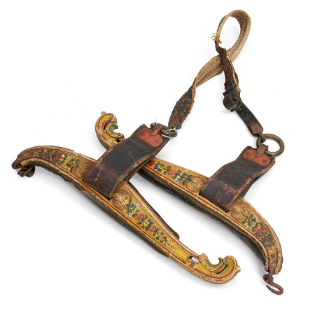 LOKOR, 1 par, originalmålade, 1800-tal. Allmoge - Övrigt - Auctionet