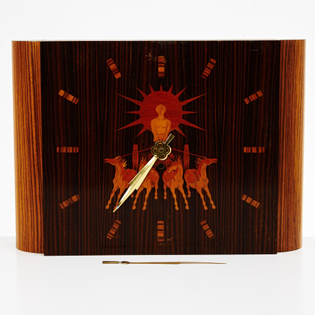 GERHARD MALMBERG. Wall clock, intarsia, Mjölby Decoupeur, 1930s. Clocks ...