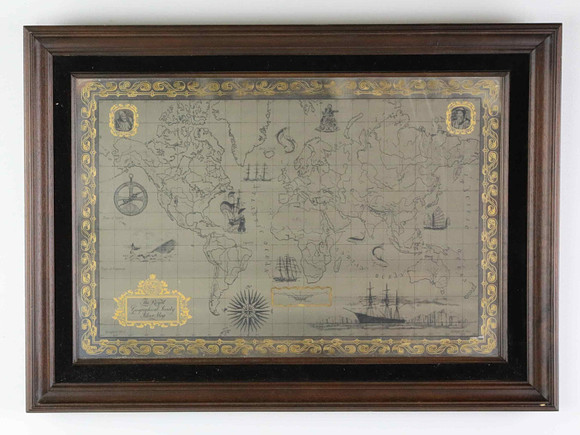 SILVER MAP, “The Royal Geographical Society Silver map”, silver 925 ...