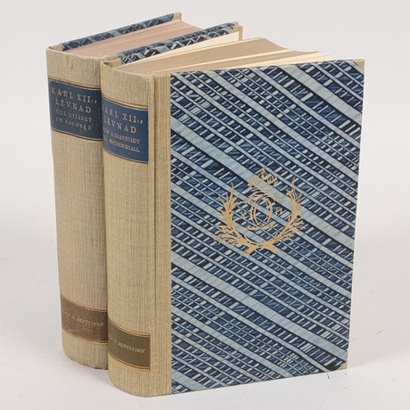 BÖCKER, 2 st, Karl XII:s levnad, tryck.Kungl. Boktryckeriet. P.A. Norstedt & Söner. Böcker ...