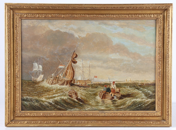 EFTER WILLIAM CLARKSON STANFIELD (BRITTISK, 1793-1867) 'PORTSMOUTH ...