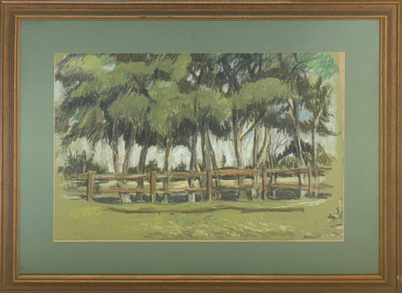 GWEN ARTHY. 'TREES' FRAMED PASTEL. Art - Paintings - Auctionet
