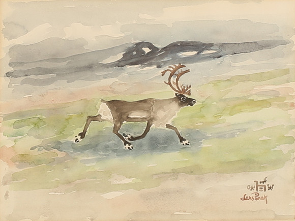 LARS PIRAK. Akvarell, signerad. Konst - Måleri - Auctionet