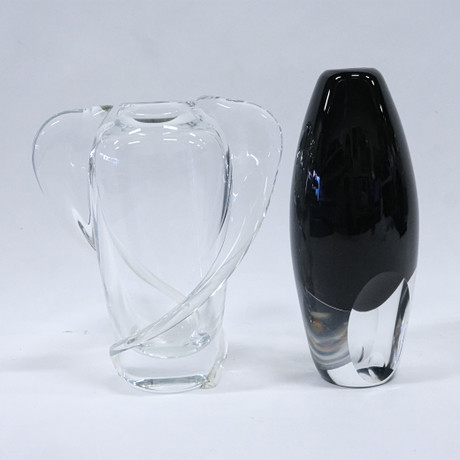 TWO VASES BY BERTIL VALLIEN AND ERNEST GORDON. Glass - Utility glass ...
