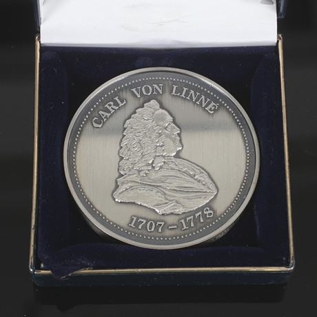 A medal, Sterling silver, Carl von Linnaeus, numbered 3/5000, Nordic ...