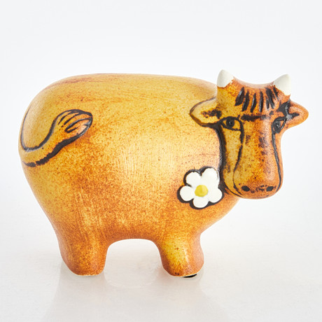LISA LARSON, a cow figurine, marked LISA L, Sweden, Gustavsberg ...