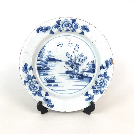 18TH CENTURY HAND PAINTED DELFT POTTERY PLATE. Ceramics & Porcelain ...