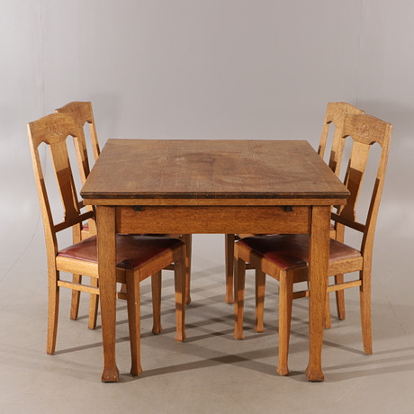 MATGRUPP, 5 delar, ek, jugend. Möbler - Matsalsmöbler - Auctionet