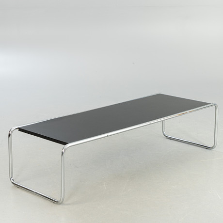 MARCEL BREUER. 'Laccio' coffee table, tubular steel frame. Furniture ...