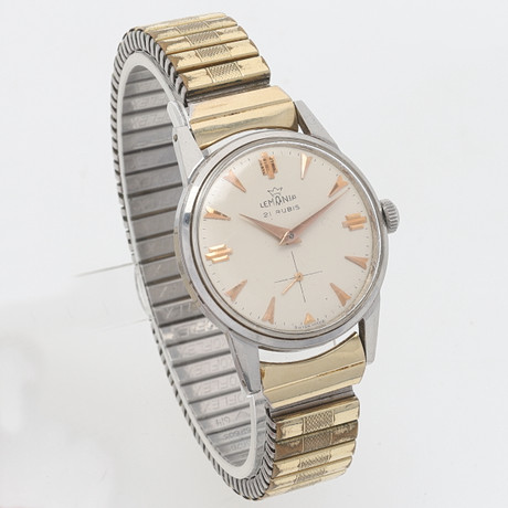 MEN'S WRISTWATCH, Lemania, 21 rubis, manual winding, stainless steel ...