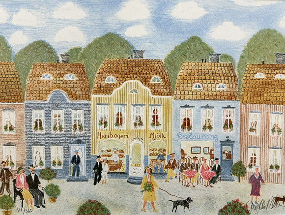 PER OLOF OLSSON. FÄRGLITOGRAFI, "Stadsvy", signerad, numrerad. Konst ...