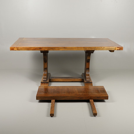 LARGE MODERN OAK REFECTORY TABLE. Furniture - Dining room furniture ...