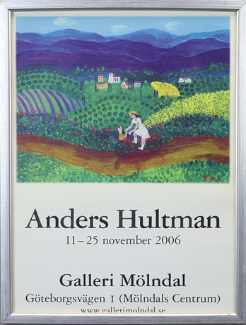 ANDERS HULTMAN. Utställningsaffisch, Galleri Mölndal, Göteborg. Konst ...