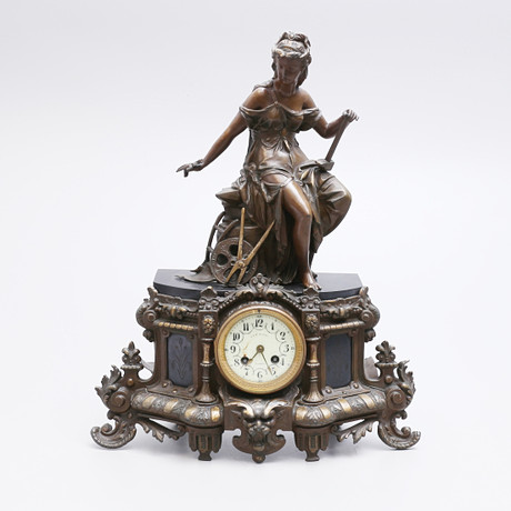 BORDSPENDYL, brons, metall, 1800-talets senare del. Klockor & Ur ...