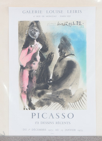 PABLO PICASSO. After. POSTERS, TWO PCS. Unframed. Lithographed. Art ...