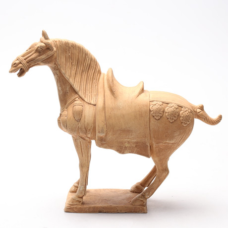 HÄST, patinerad gips, Tang-stil, samtida. Keramik & Porslin ...