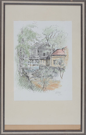 EBBE FOG. litografi signerad och daterad 2/300. Konst - Grafik - Auctionet