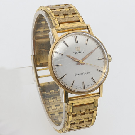 HERRARMBANDSUR, 18K guld & gulddoublé, Tissot seastar seven, automatic ...