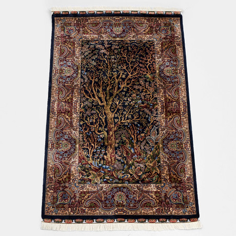 ORIENT CARPET, motif with tree of life, silk. Carpets & Textiles ...