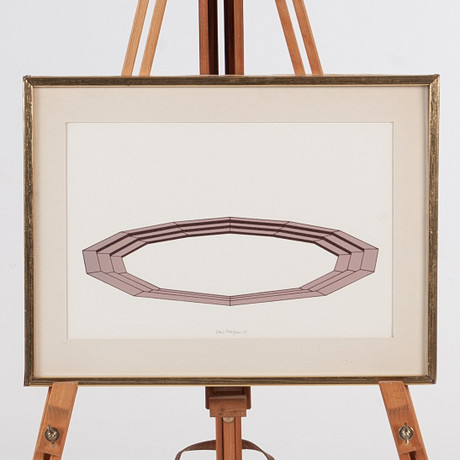 CARL MAGNUS. Color lithography. Amphitheater. Signed and dated -77. Art ...