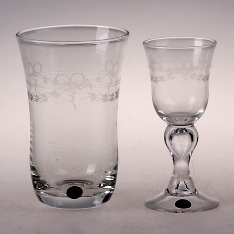 GLASS, 23 pcs. "Antique", Reijmyre, 1990s. Glass - Tableware - Auctionet